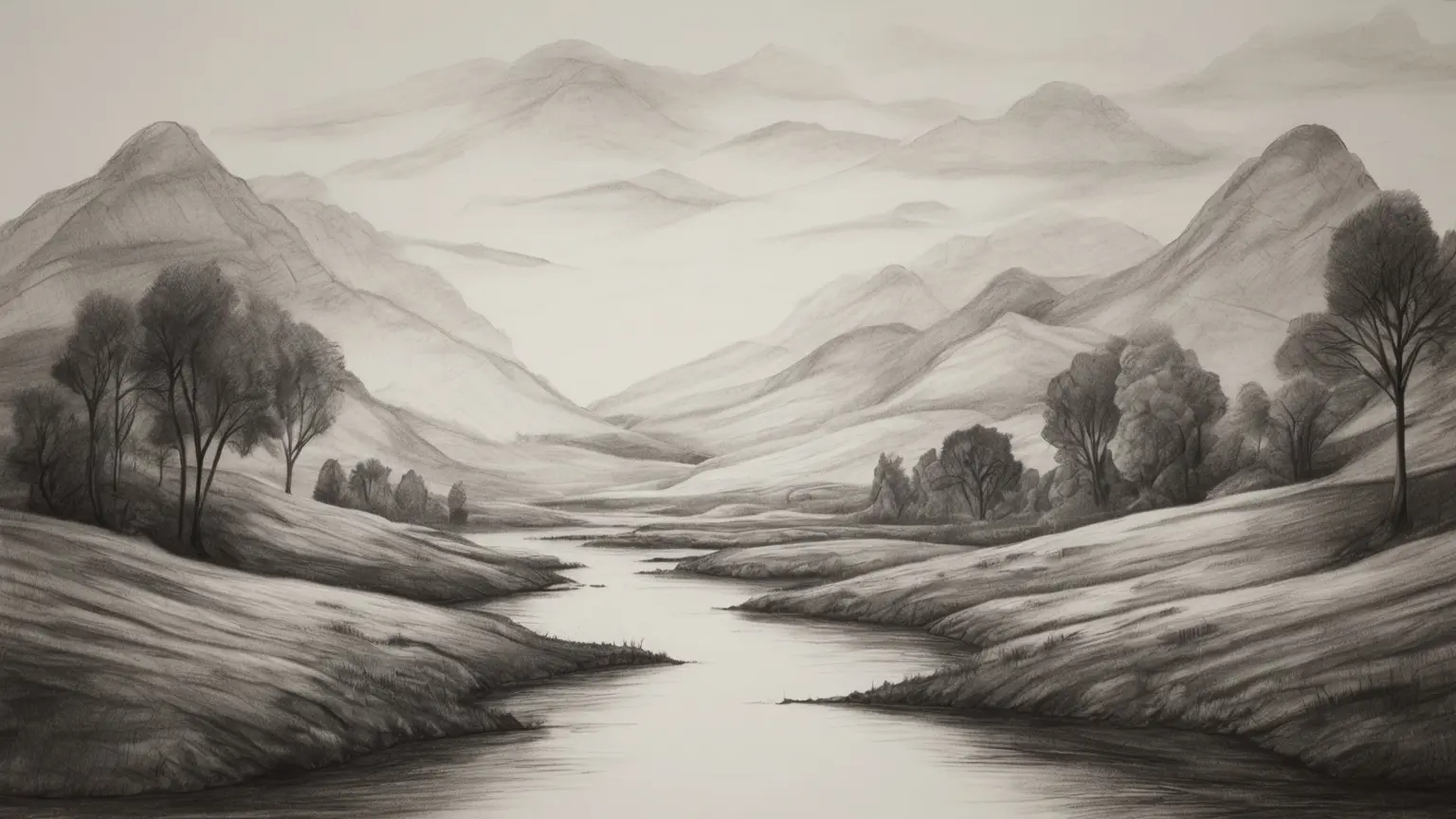 18 Easy & Beginner-friendly Landscape Drawing Ideas